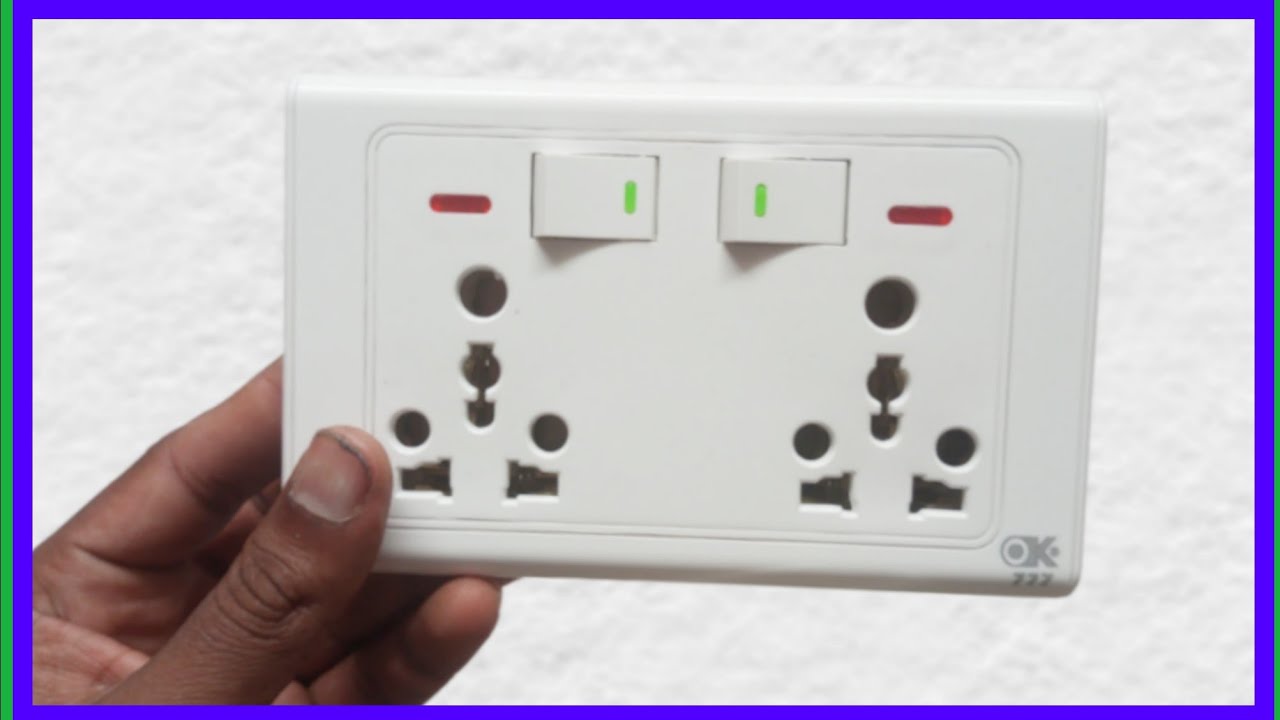 # powersocket 2scoket 2switch connection, - YouTube
