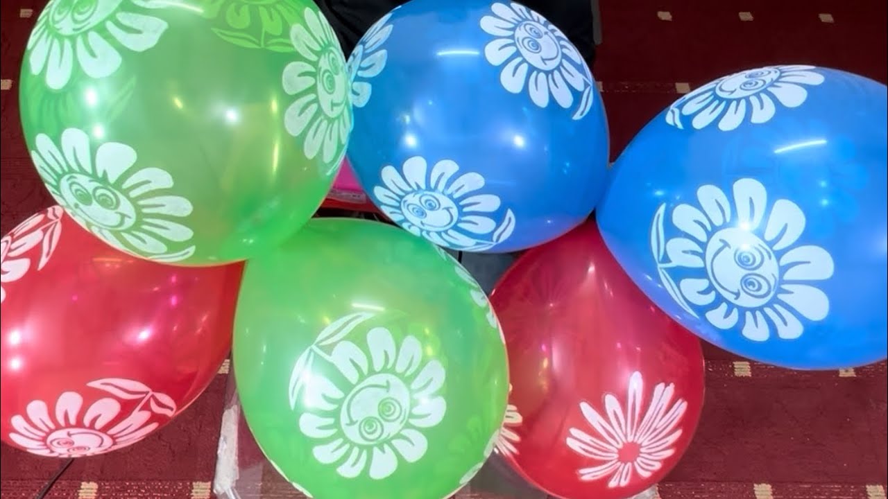 2 red 2 green 2 blue balloons #video - YouTube