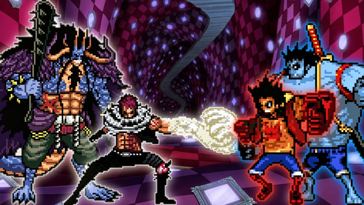 Hybrid Kaido Form V2(New) & Charlotte Katakuri V4 OP VS Nightmare Luffy ...