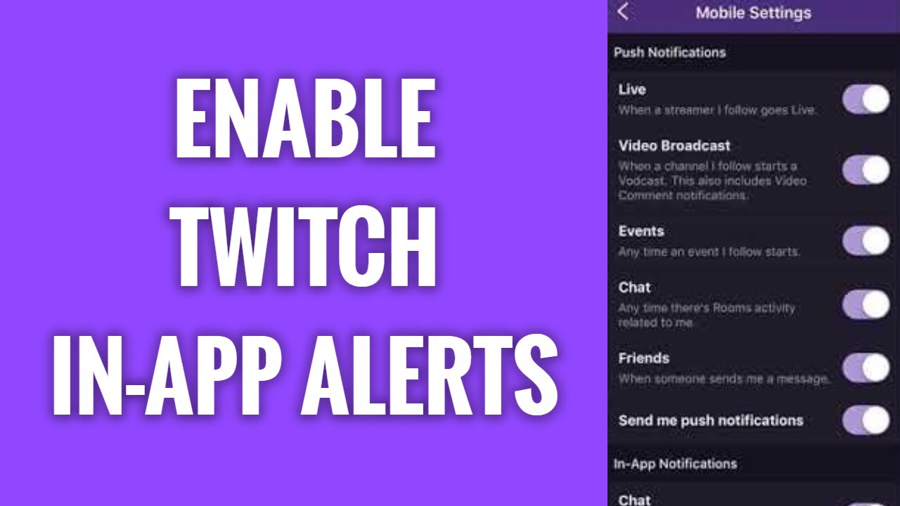 How To Enable In-App Alerts On Twitch App - YouTube