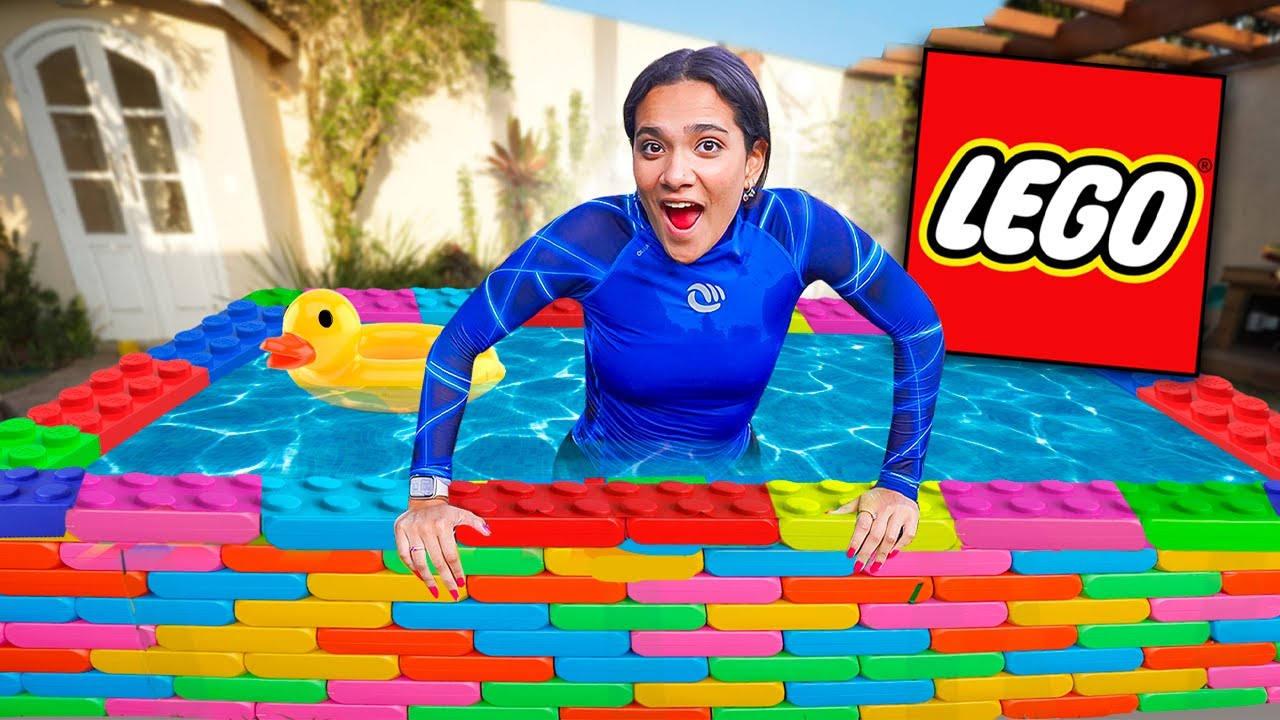 CONSTRUÍ UMA PISCINA DE LEGOS EM CASA - YouTube