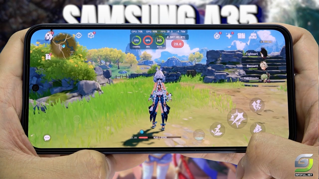 Samsung Galaxy A35 test game Genshin Impact Max Graphics 2024 | Exynos ...