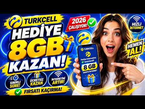 ✅TURKCELL BEDAVA İNTERNET 2026 - TURKCELL BEDAVA 8GB İNTERNET KAZANMAK🎁