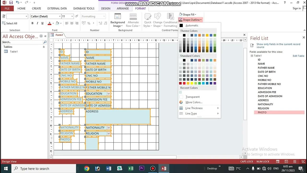 FORM DESIGN IN MS ACCESS, BUTTON IN ACCESS - YouTube