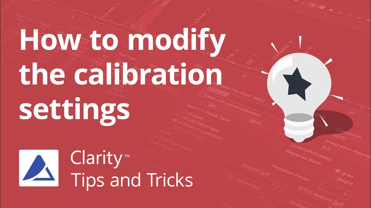 How to modify the calibration settings - YouTube