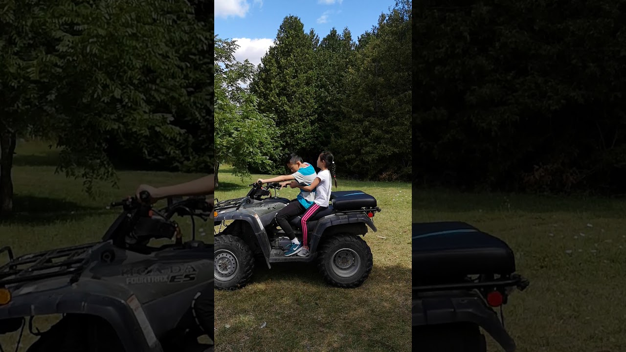 Ride a motorcycle in a small farm - YouTube