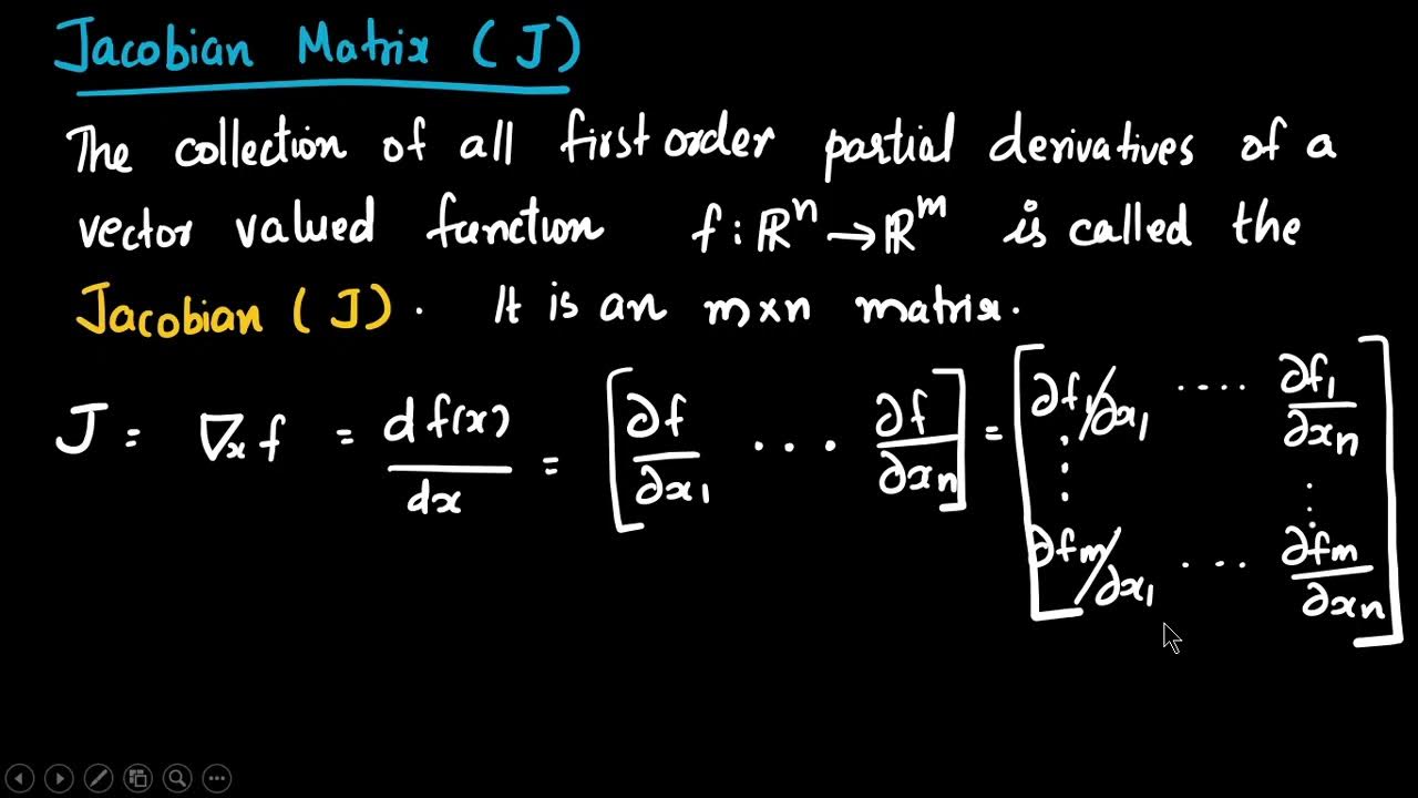Jacobian_Computational Fundamentals of Machine Learning_ Lecture 28 - YouTube