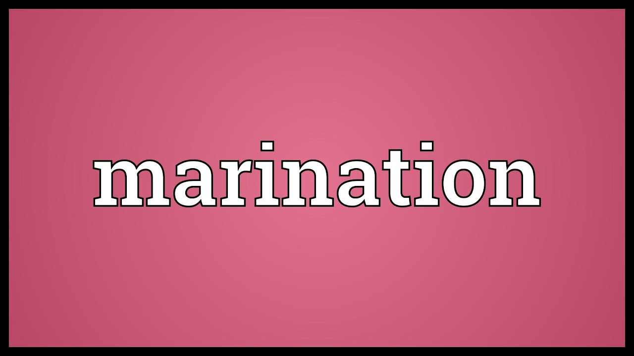 Marination Meaning - YouTube