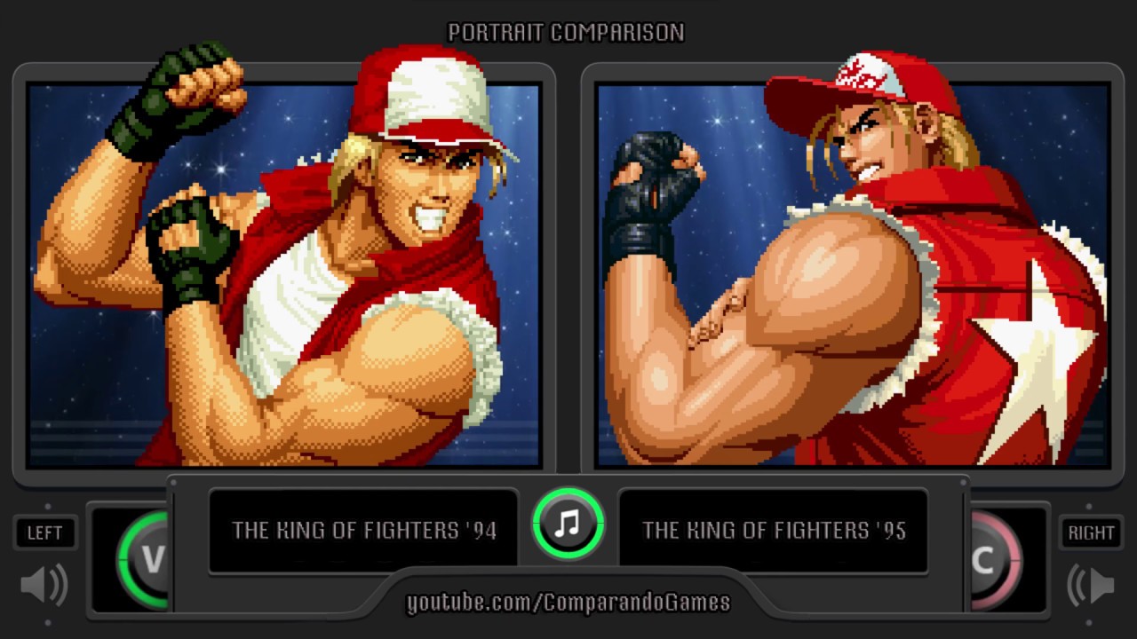 Portrait Comparison of the King of Fighters '95 (KOF 94 vs KOF 95) Side ...