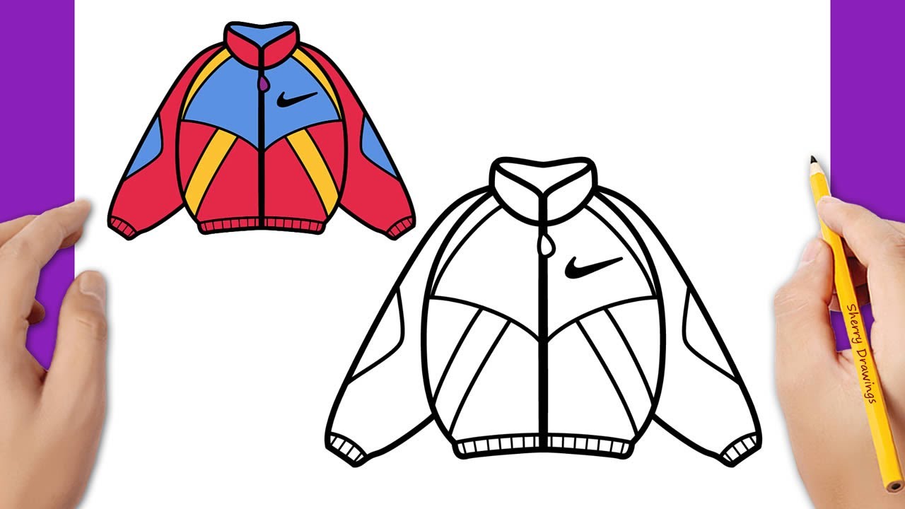 How To Draw A Nike Jacket Easy - YouTube