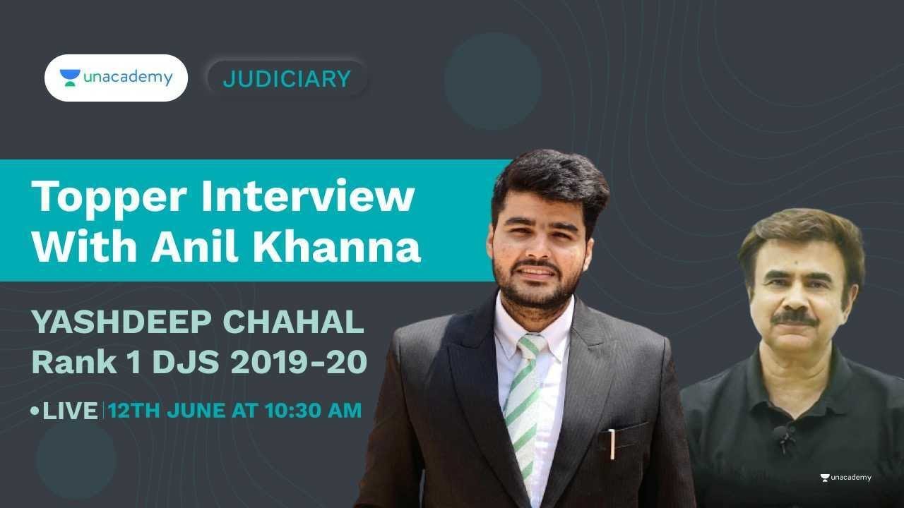 Rank1 DJS Exam Yashdeep Chahal's Success Story with Anil Khanna | Know ...