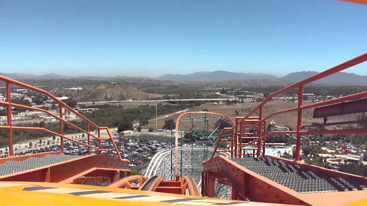 Goliath - Six Flags Magic Mountain - Front View HD - YouTube
