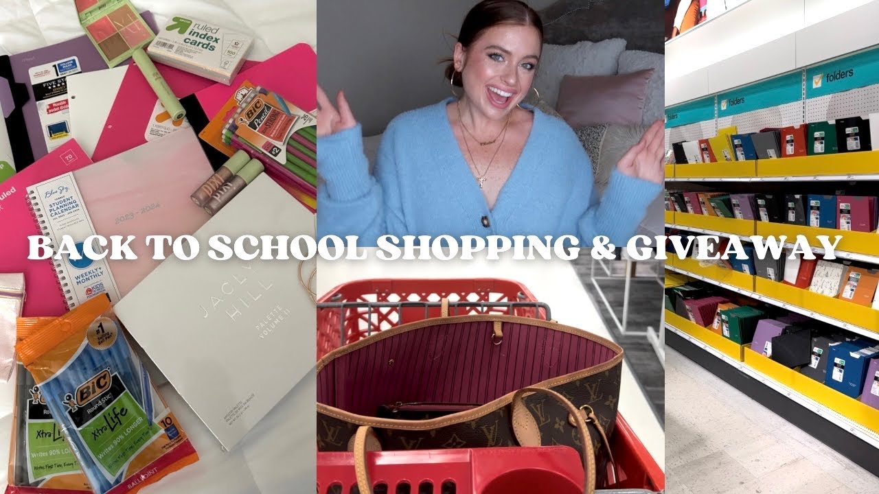 back to school shopping @ Target & school supplies GIVEAWAY vlog - YouTube