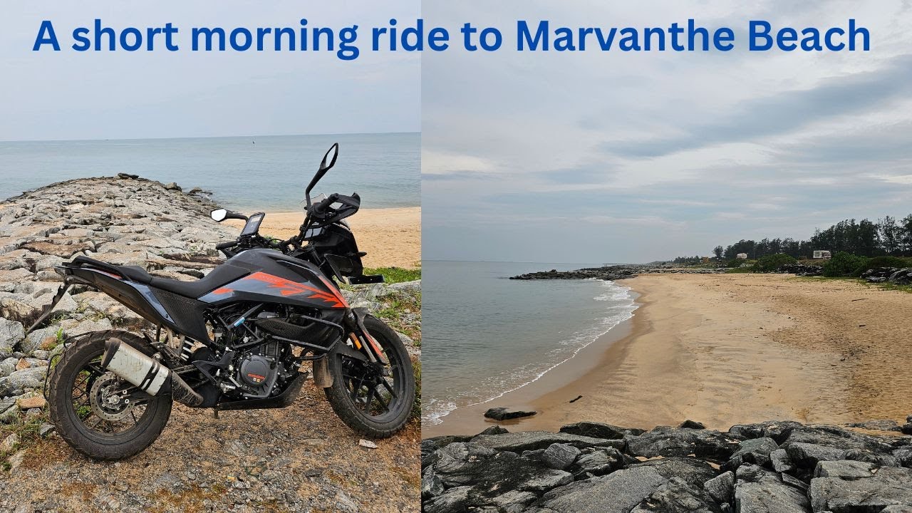 A short morning bike ride to Marvanthe Beach | KTM 390 Adventure - YouTube