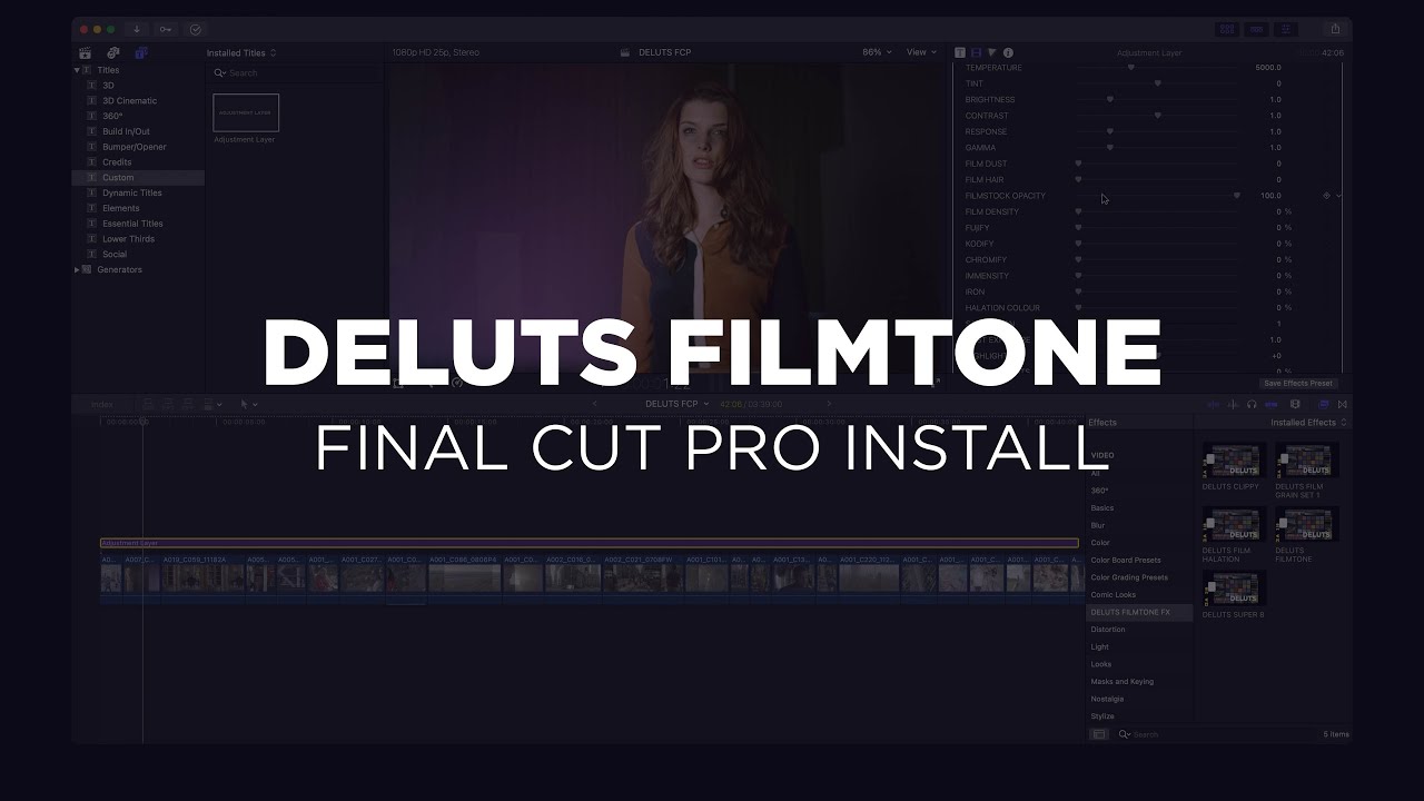 DELUTS | FINAL CUT PRO | FILMTONE GUIDE - YouTube
