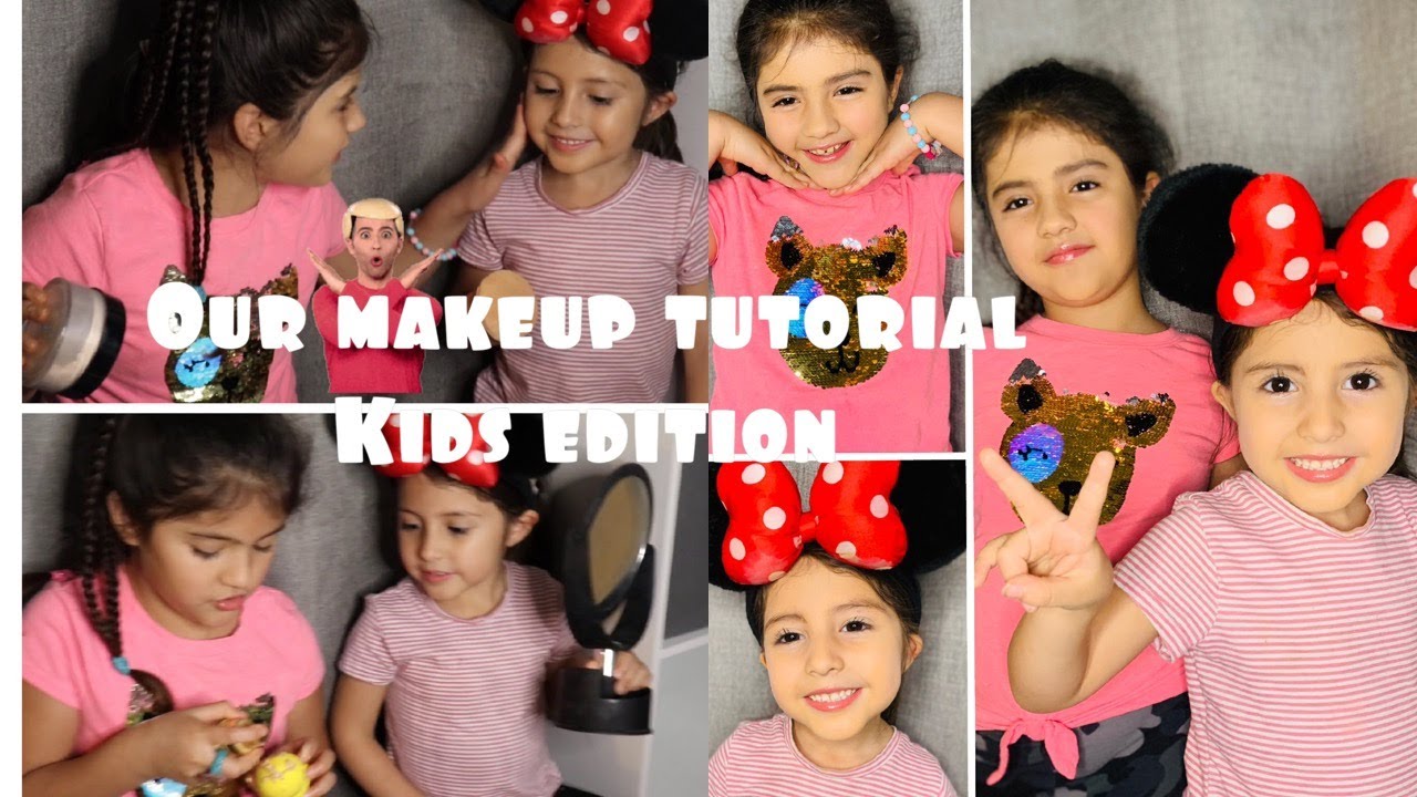 My kids do their makeup/ cute kids makeup tutorial - YouTube