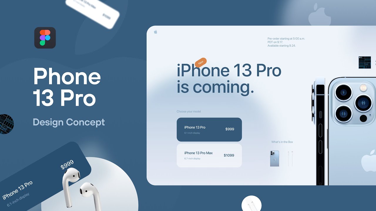 Iphone 13 Website Concept 2021 / Speed UI / Figma Tutorial - YouTube