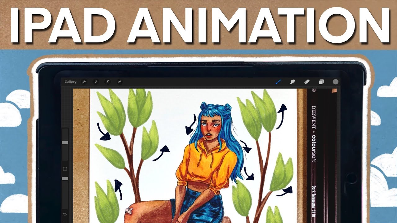 ANIMATED Watercolor Illustration (real time) - YouTube