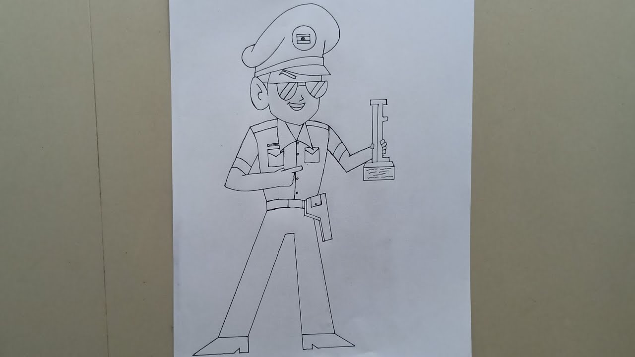 How to draw little singham easy step by step:- (Part-1) | little ...