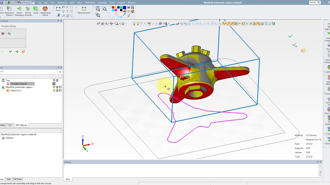 3DXpert Automatic region creation M3 - YouTube