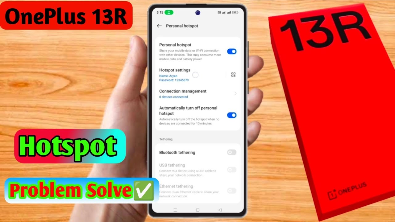 oneplus 13r hotspot not working, oneplus 13r hotspot settings - YouTube