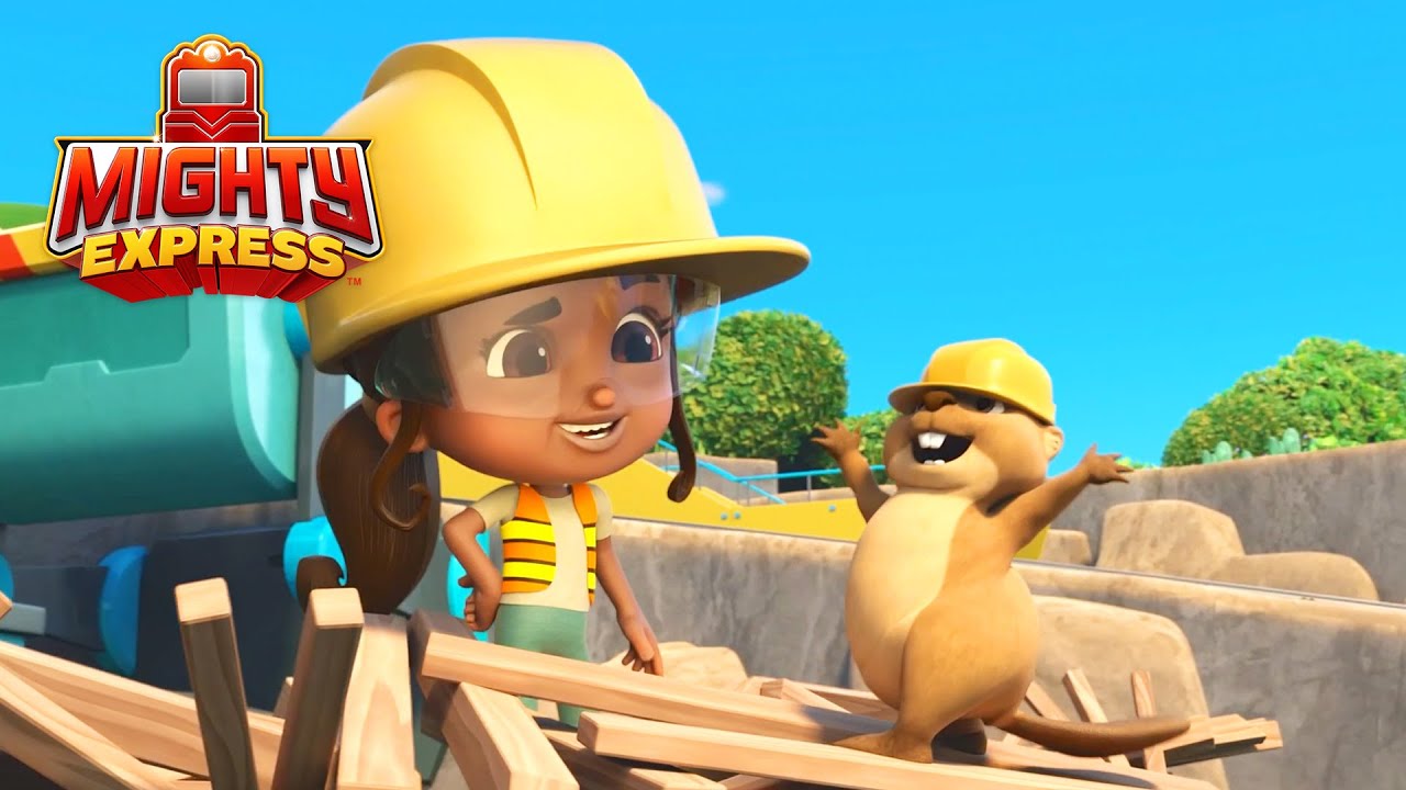 Milo and Nico Help a Beaver 🦫 | Mighty Express Clips | Cartoons for ...