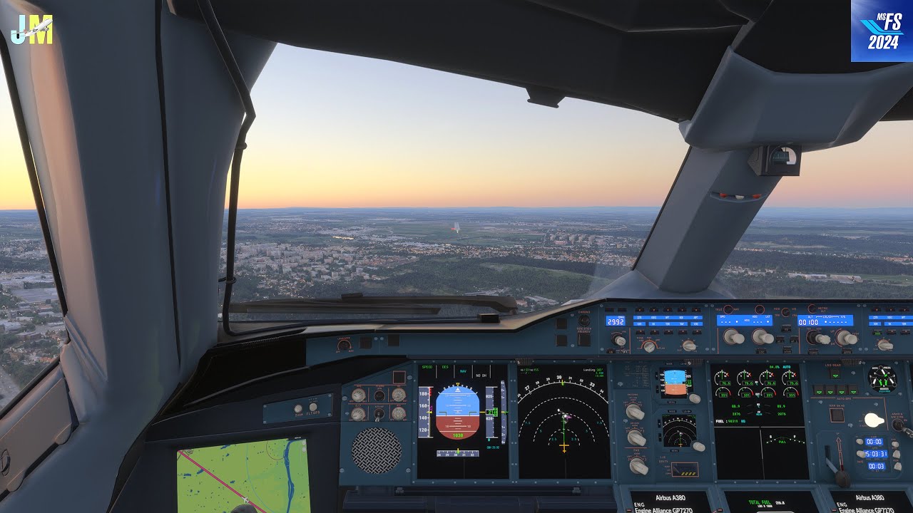 Cockpit Landing at Prague's International Airport | Flight Simulator ...