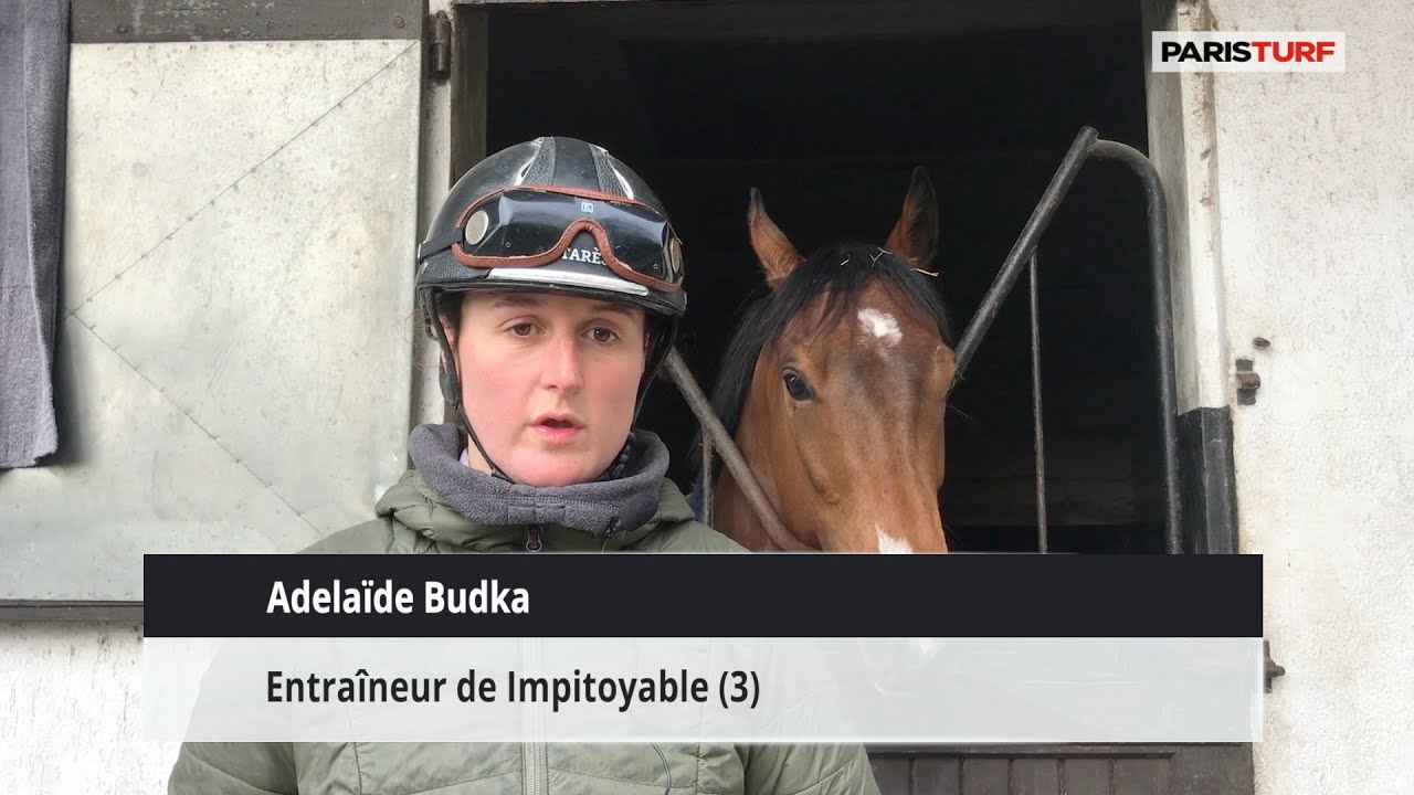Adelaïde Budka, entraîneur de Impitoyable (17/04 à Chantilly) - YouTube