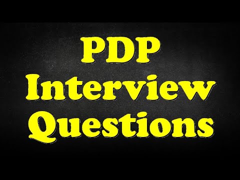 PDP Interview Questions - YouTube