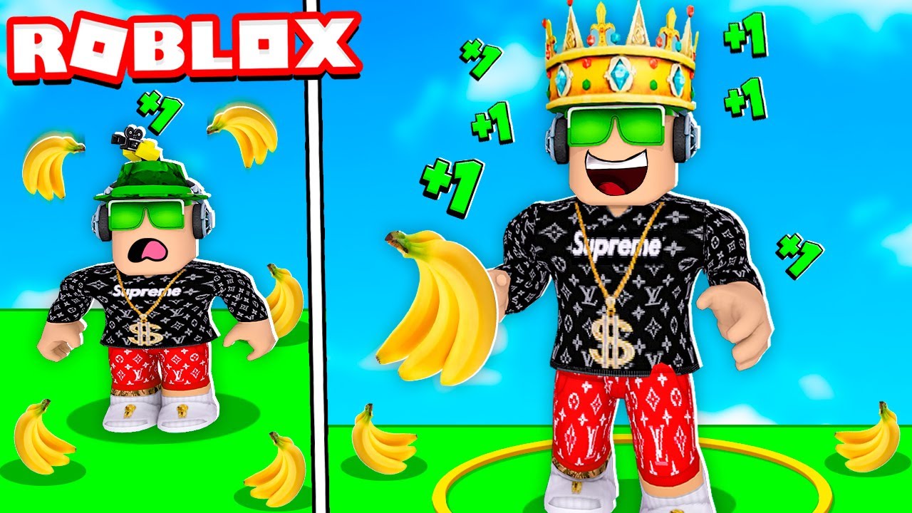 EATING BANANAS AND STOMPING ON PEOPLE in ROBLOX STOMP ARENA - YouTube