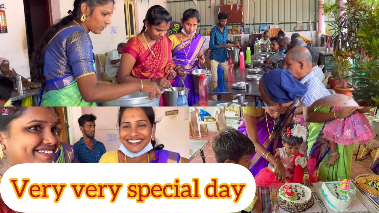 Very Special day🥰🥰 முதியோர் இல்லம்🙏🙏🙏 pavya Birthday Celebration Full ...