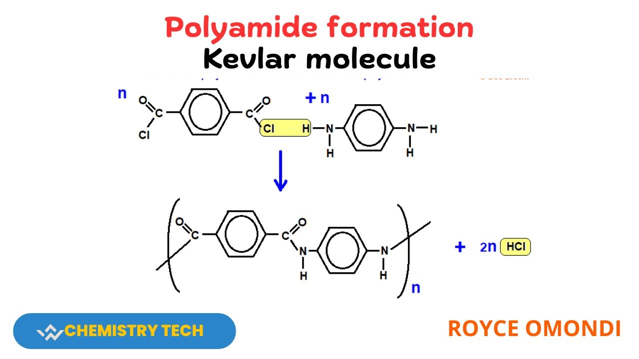 POLYAMIDE FORMATION- KEVLAR MOLECULE #Chemistry#ScienceExplained# ...