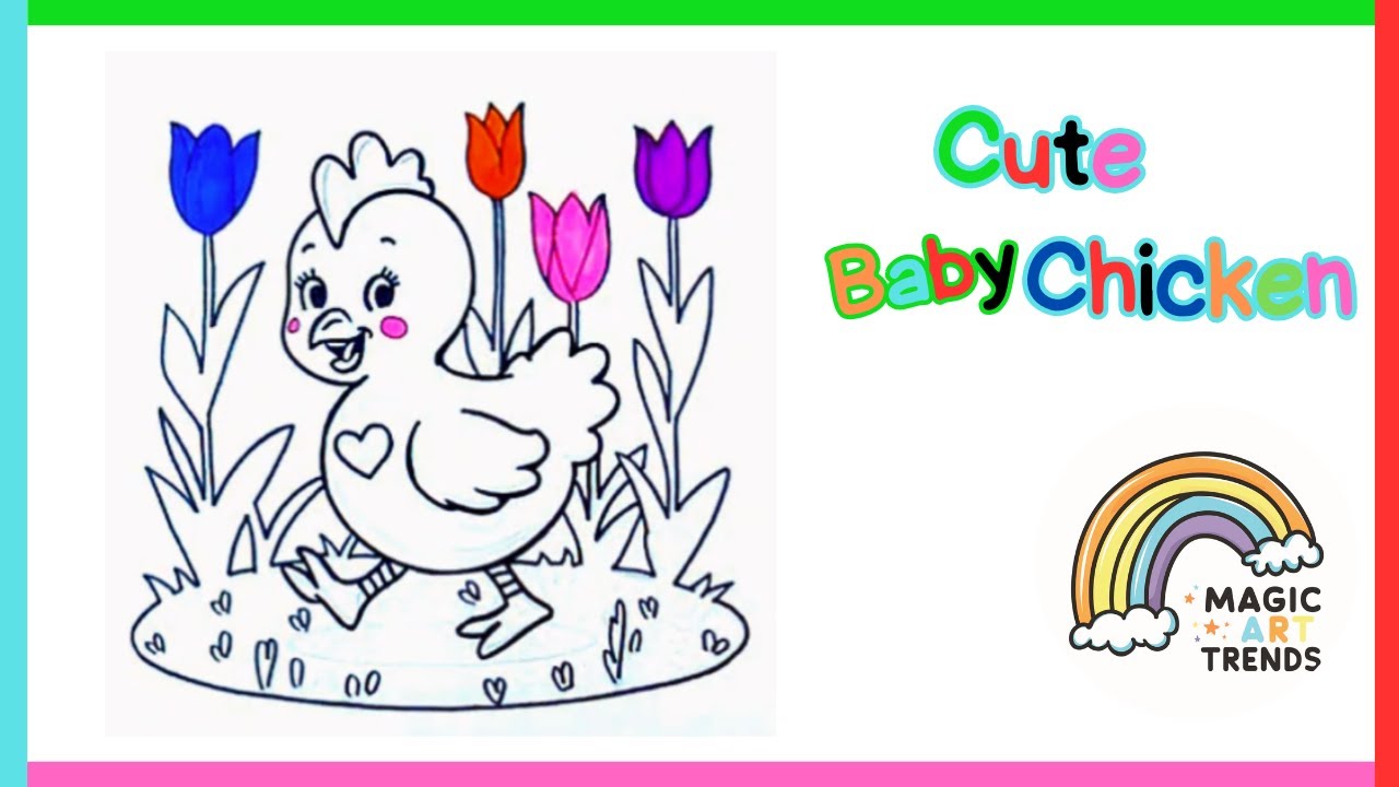 How to Draw and Color Chicken Easy| Drawing and Coloring for Kids| Draw ...