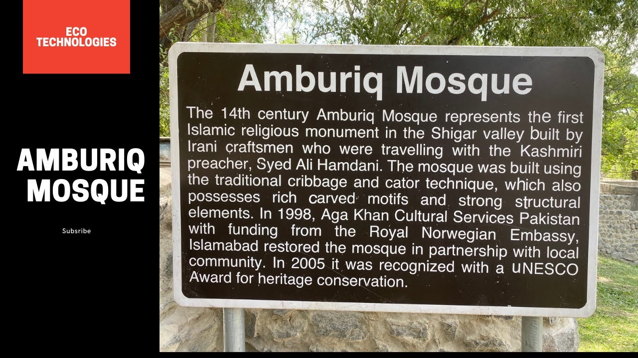 The 14th century Amburiq mosque in shigar valley Pakistan - YouTube