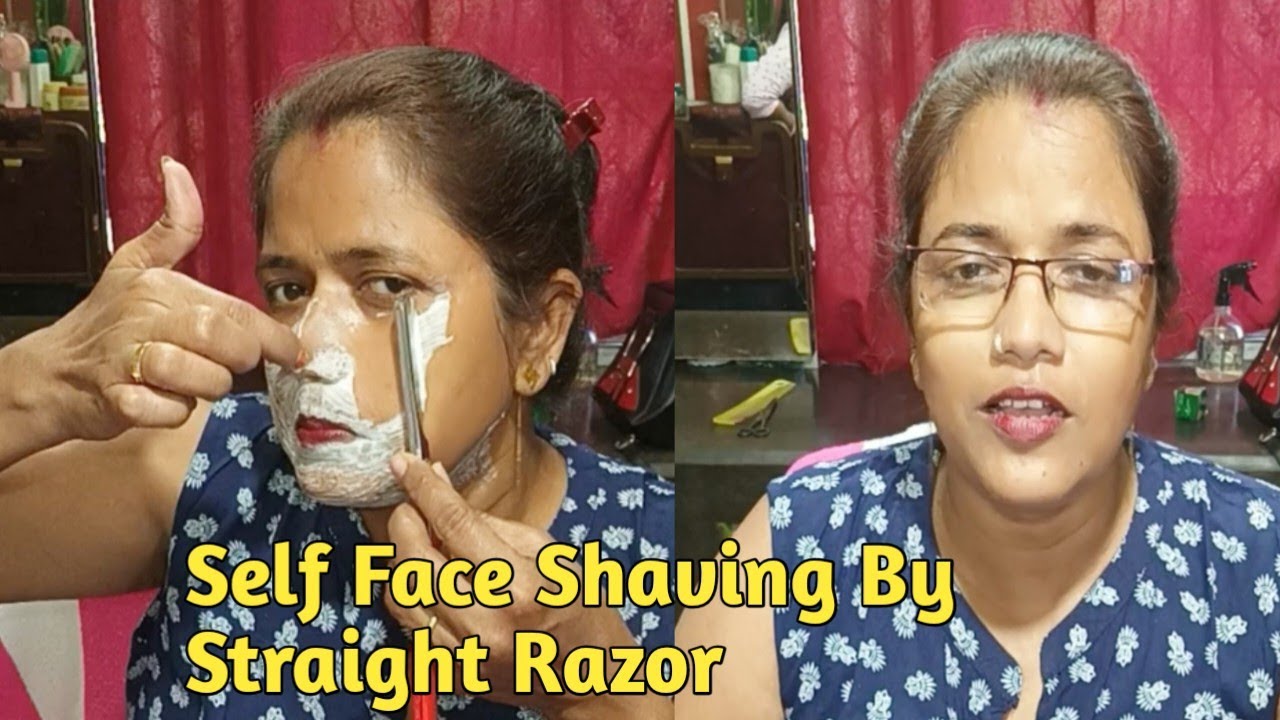 Self Face Shaving !! Most Requested Video !! Facial Hair Cleaning ...