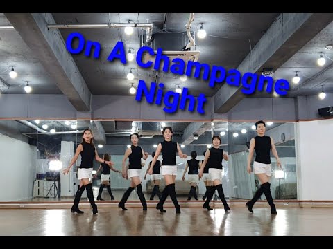 On A Champagne Night line dance(Easy Intermediate) Demo&Count - YouTube