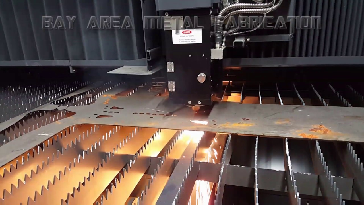 Bay area metal fabrication Mitsubishi laser testing. - YouTube