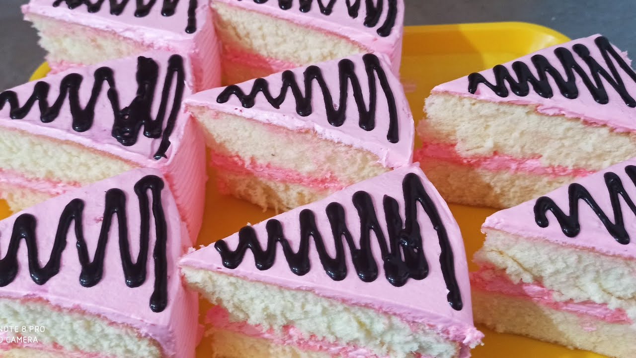 simpleng pang desplay slice cake - YouTube