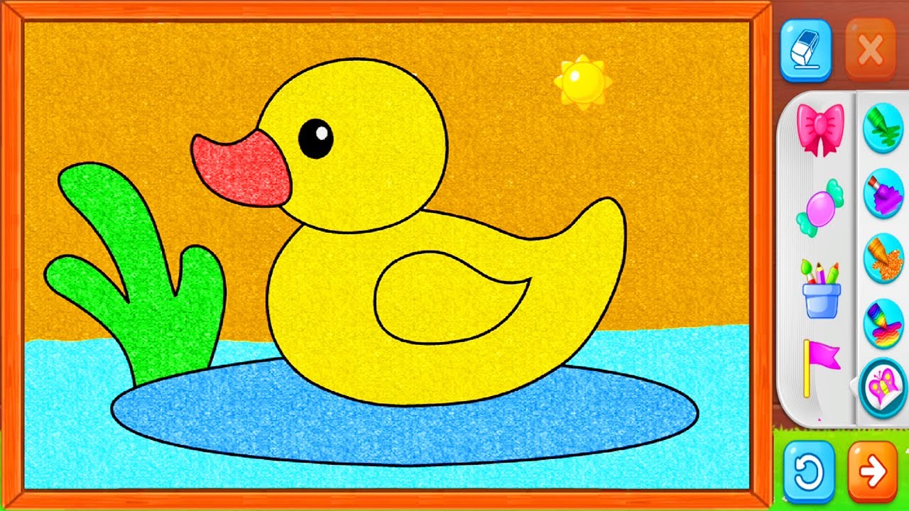 Baby Duck Painting Drawing Game For Kids | Kids Game | Drawing Game ...
