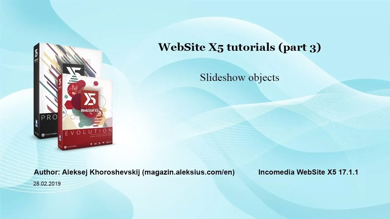 WebSite X5 Professional tutorial (part 3). Slideshow objects - YouTube