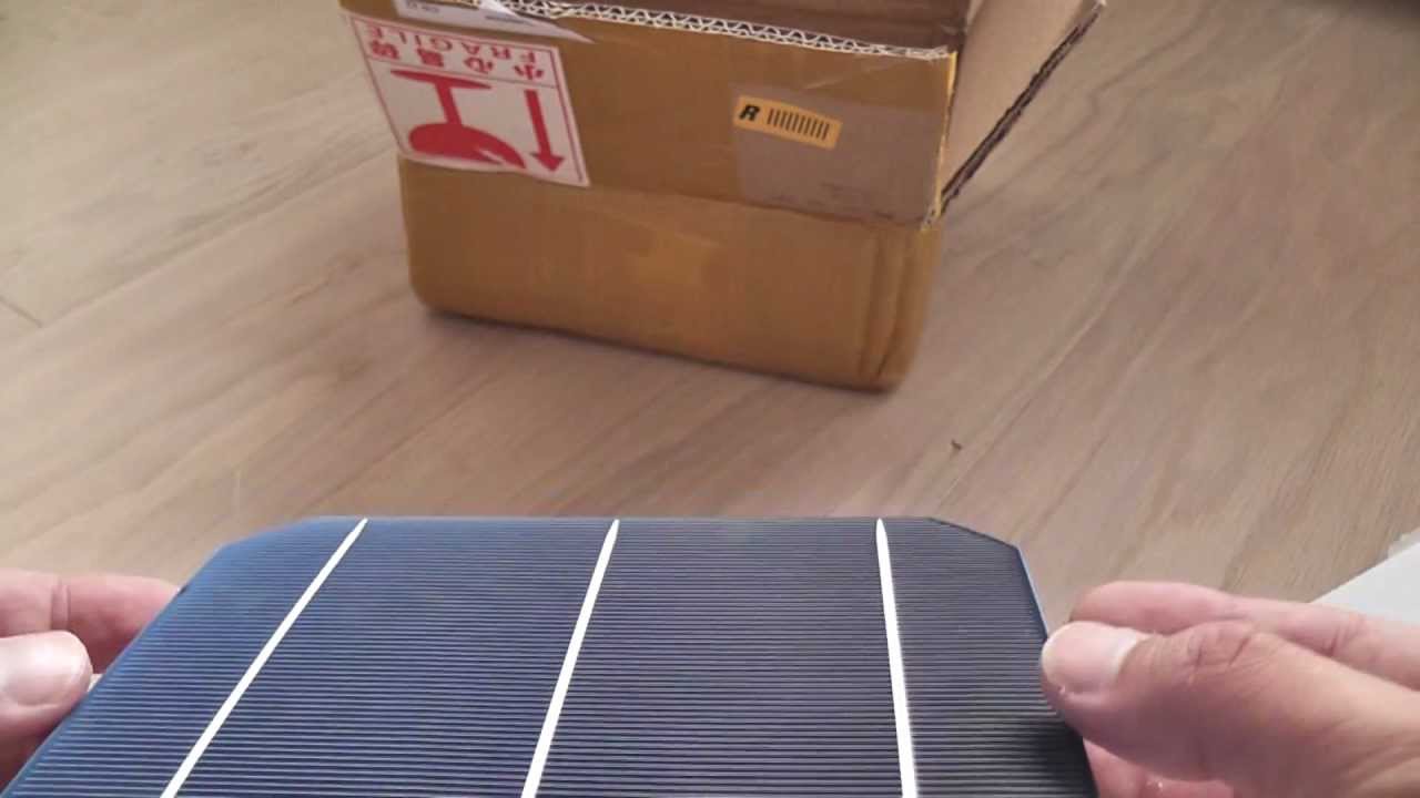 monocrystalline 6x6 solar cell - unboxing - YouTube