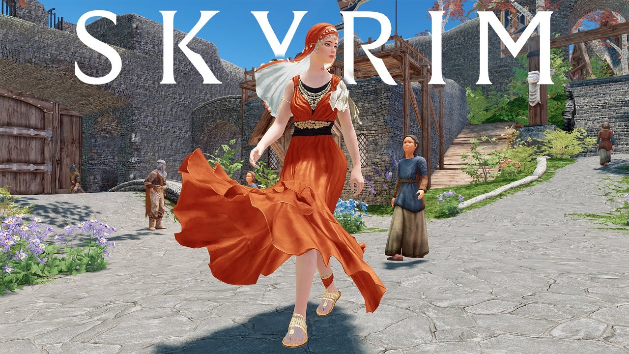 Skyrim mod: Elden Ring Dancer Set SMP preview & showcase - YouTube