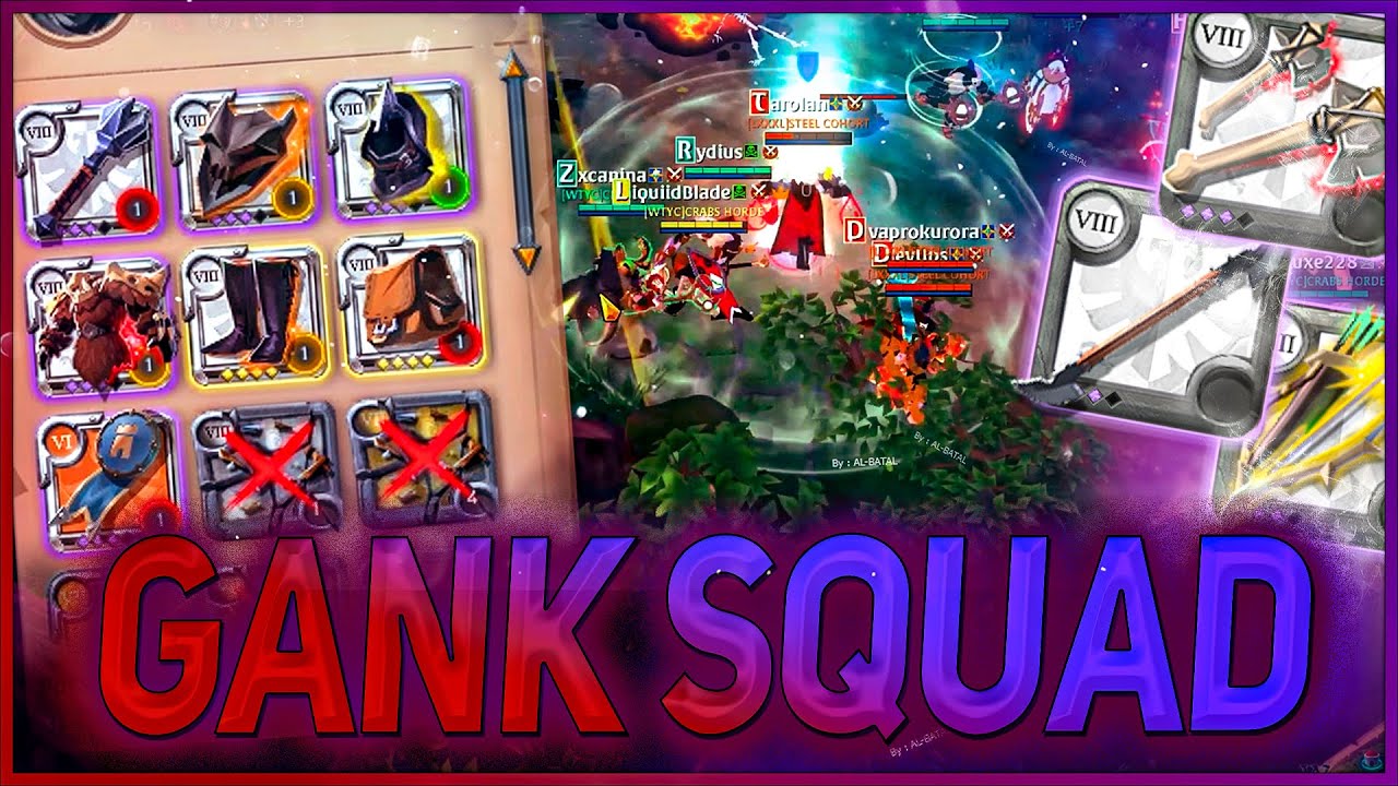 😱 GANK SQUAD | CRABS HORDE - УПАЛ НА 200 ЛЯМОВ 😱 ГАНК+ДРАКИ | ALBION ...