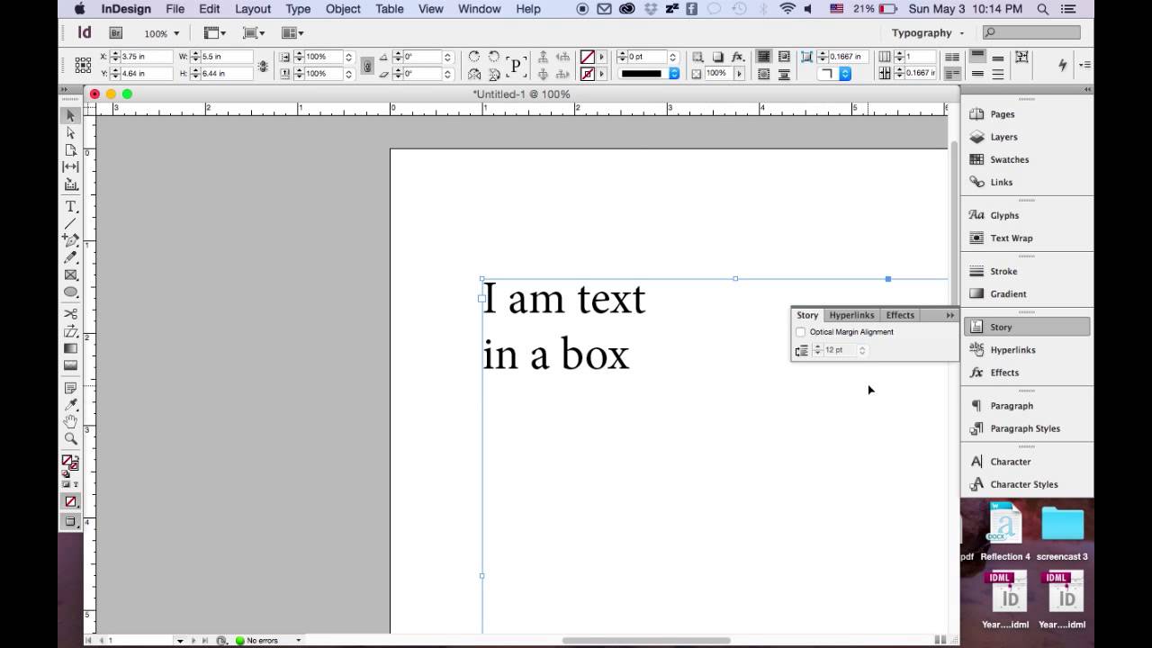 Adobe Indesign: Optical Margin Alignment - YouTube