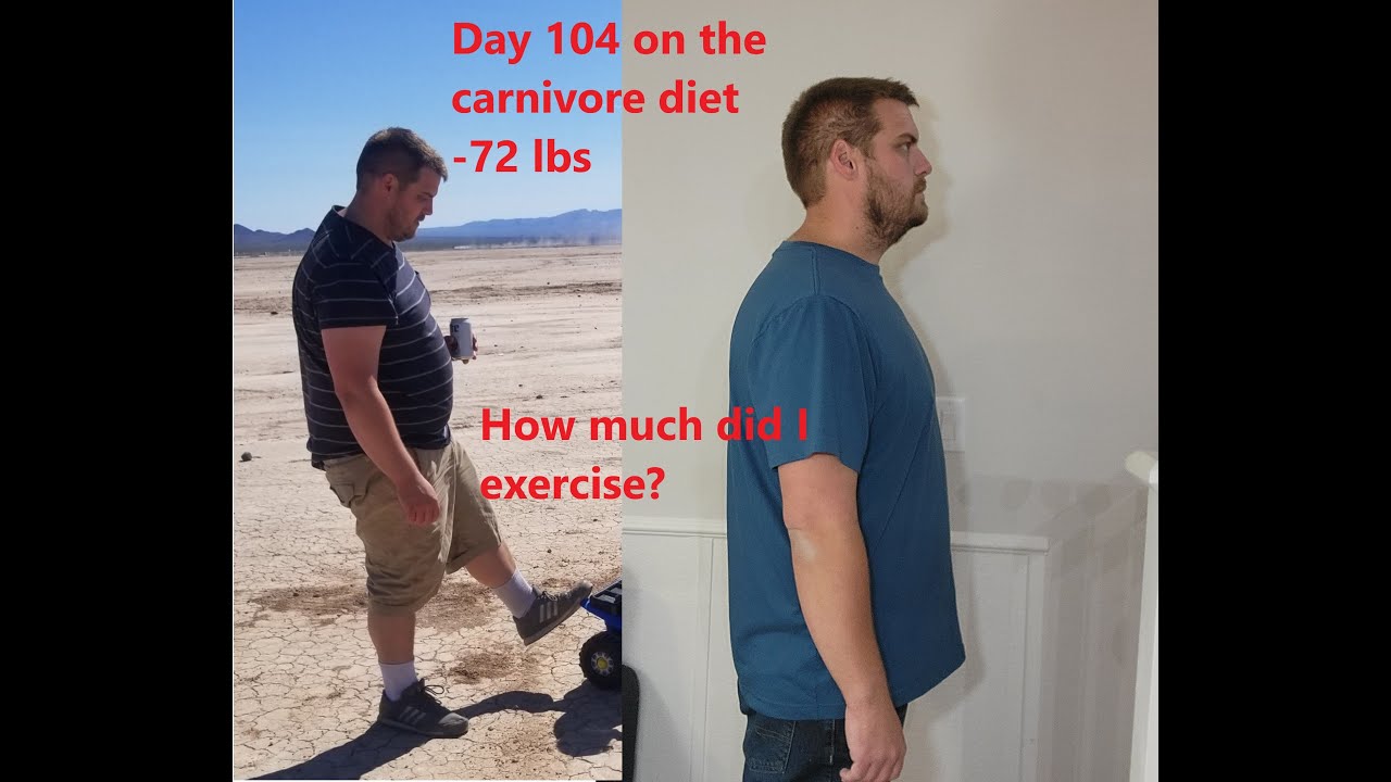 How much exercise did I include in my carnivore diet to lose 72 lbs in ...