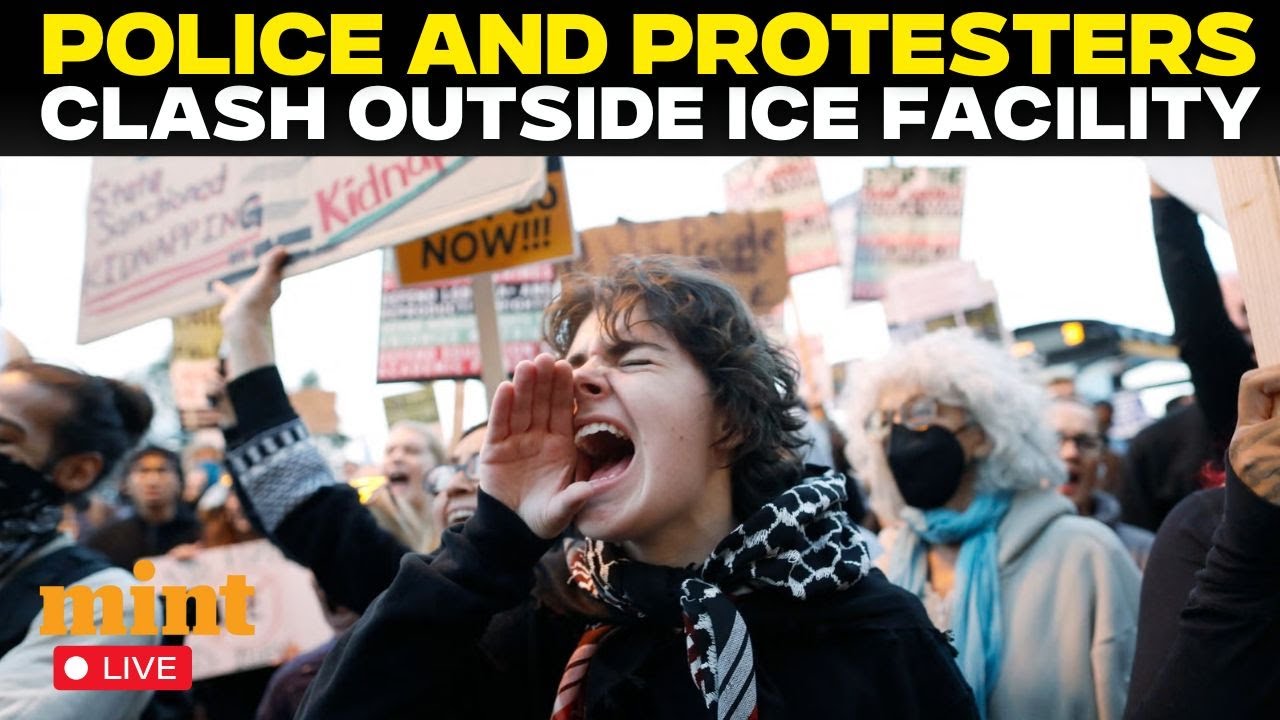 LIVE: Massive Protest Erupts at ICE Facility Near Chicago | Police and ...