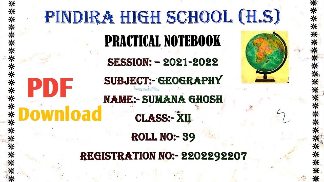 Geography Practical Notebook Class 12 || How to Prepare Geography ...