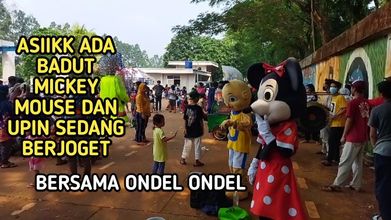 KEREN suara kendang ondel ondel bikin joget badut Mickey mouse dan upin - YouTube