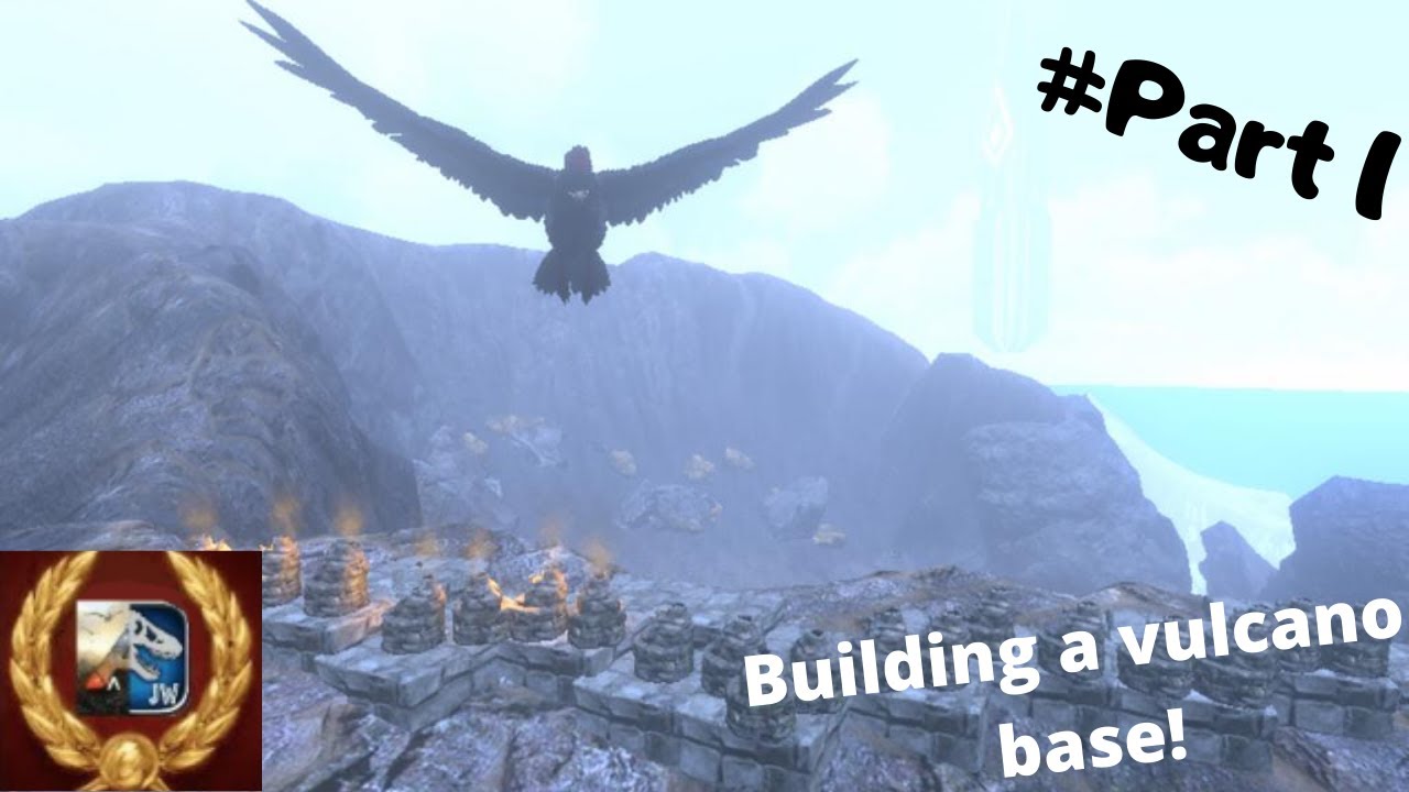 Building a vulcano base part 1 | ark mobile (single player) - YouTube