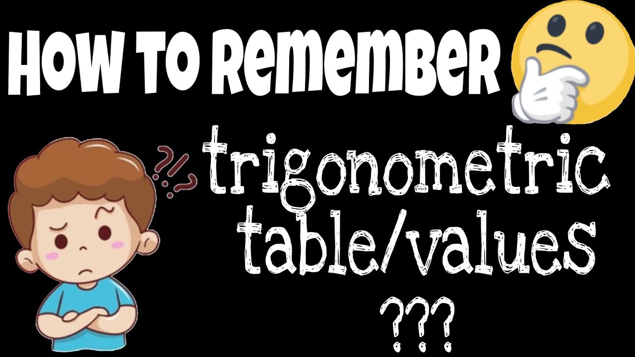 How to remember trigonometric values/functions?||Tricks to remember ...